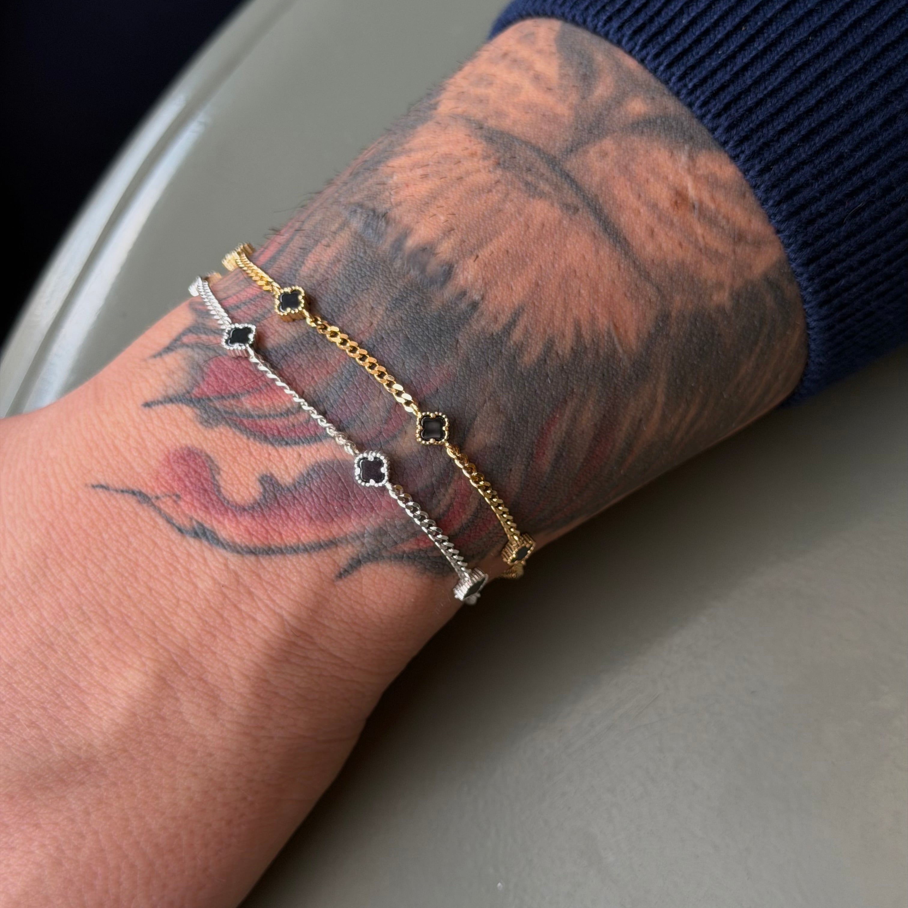 925 Gümüş| Erkek Yonca Bileklik – ARGENTA JEWELRY